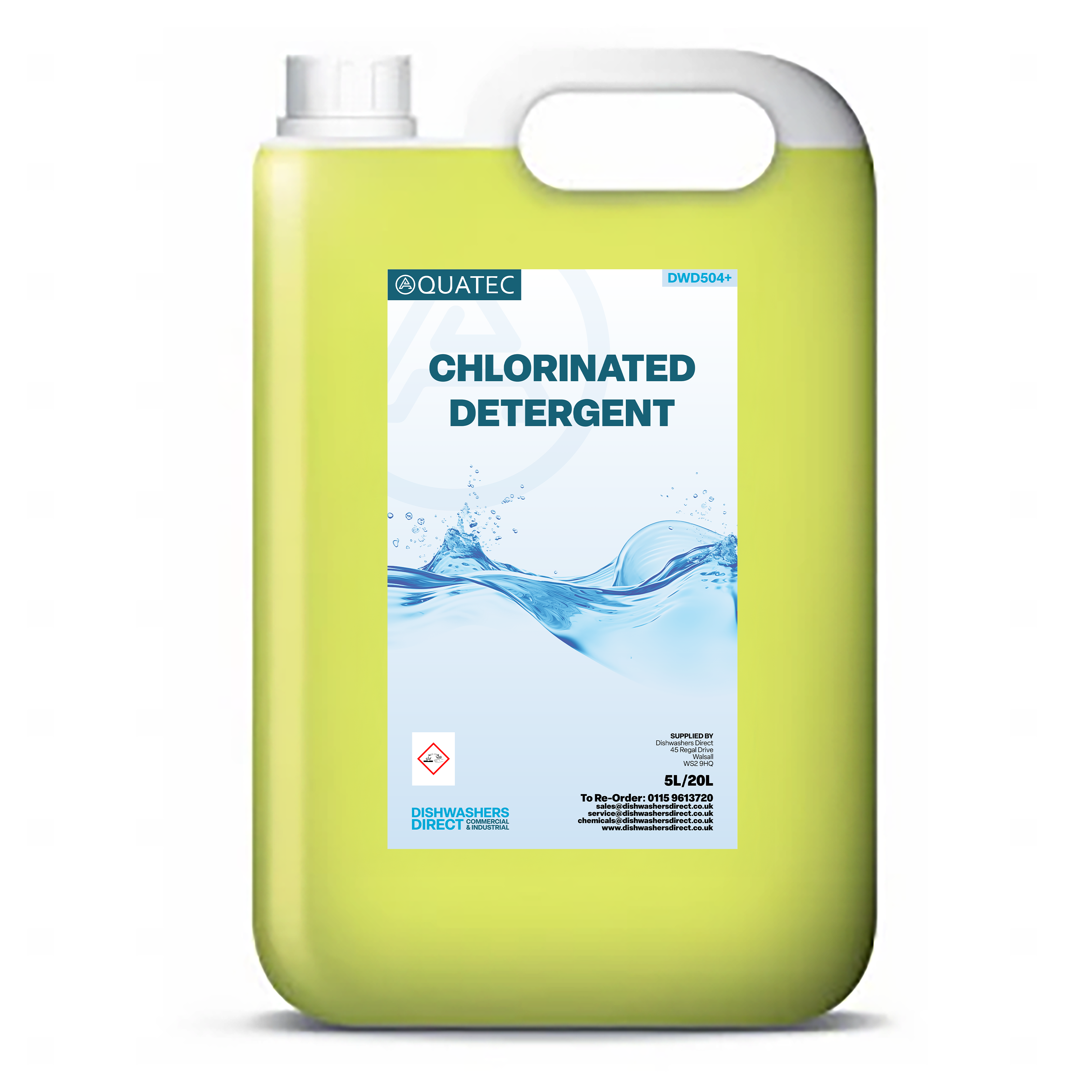 Aquatec Chlorinated Detergent 504+ 5L | Dishwashers Direct